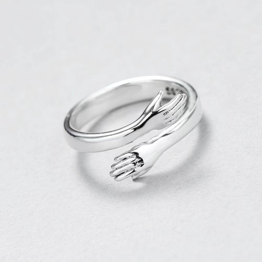 Simple and Sweet Love Hug Ring Female Korean Style Personalized Niche ...