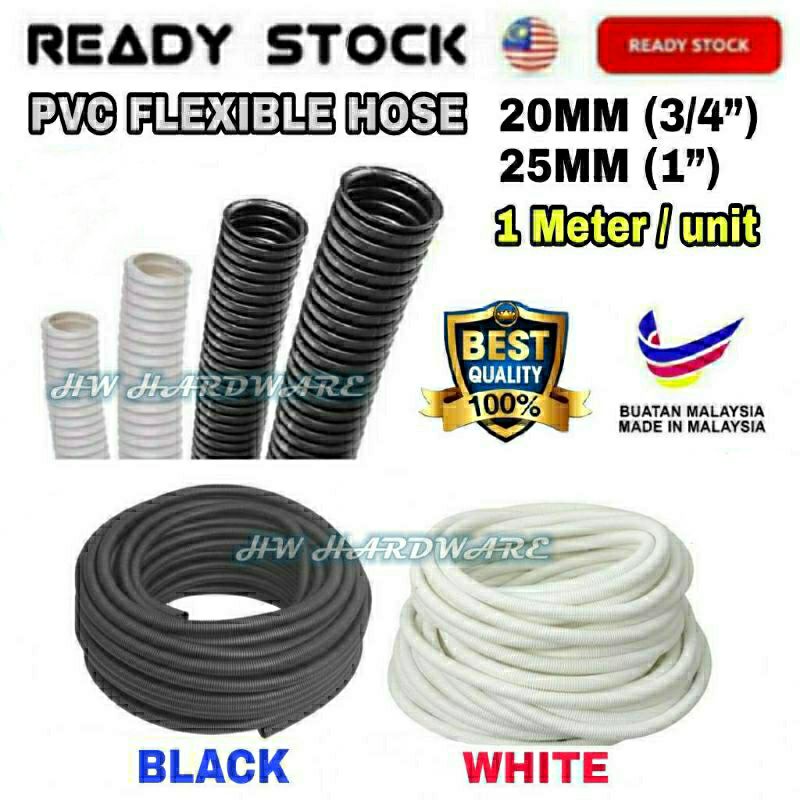 (1 Meter / UNIT) Flexible Pvc Wiring Flexible Hose conduit corrugated ...