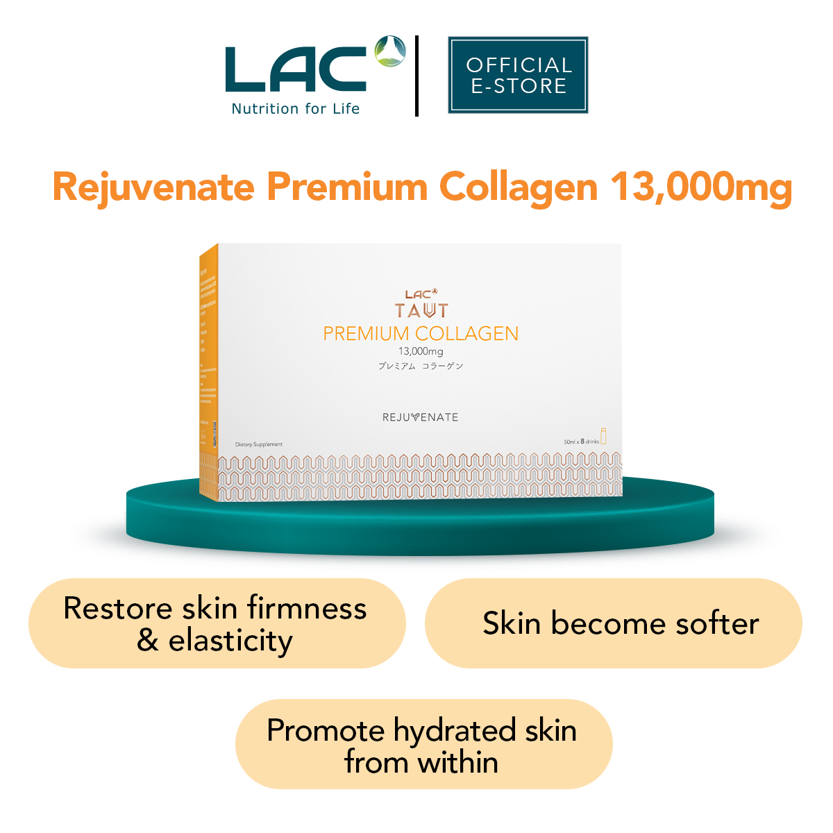 [LAC TAUT] Rejuvenate Premium Collagen 13,000mg (50ml x 8 bottles ...