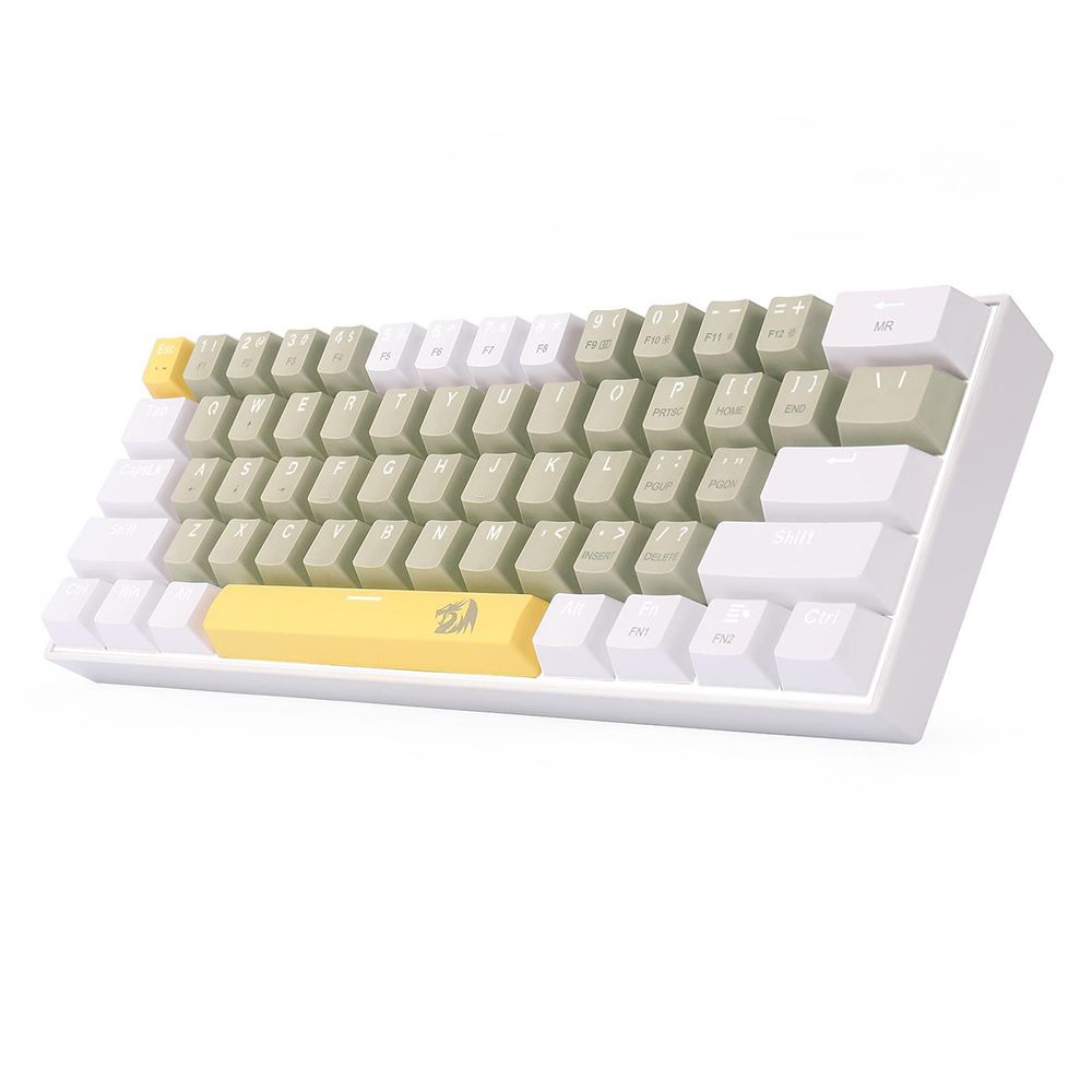 Fast send Redragon K606 Lakshmi 61-Key Mechanical Keyboard Black White ...