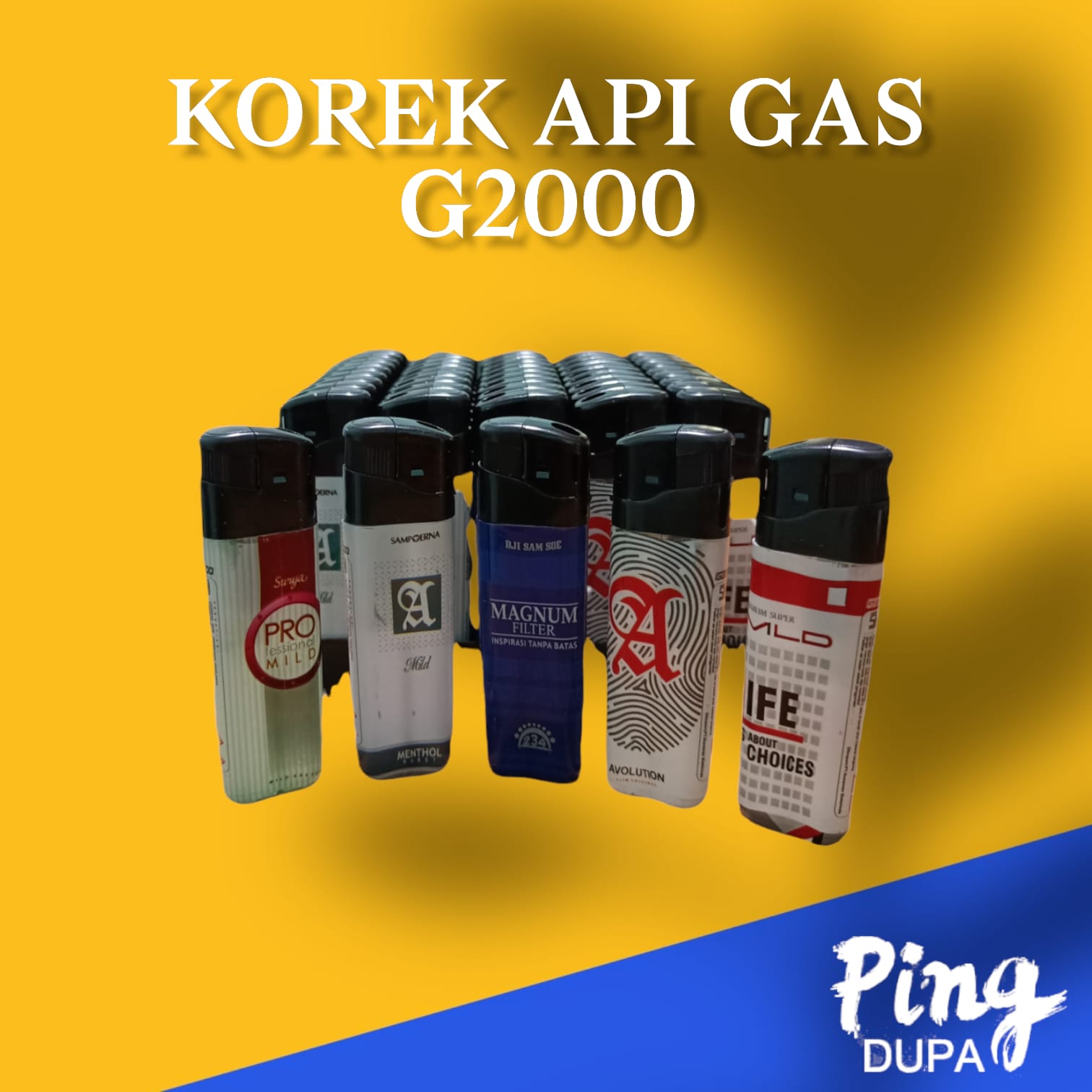 Korek Api Murah Gas Elegan G2000 Motif Kualitas Premium | Lazada Indonesia
