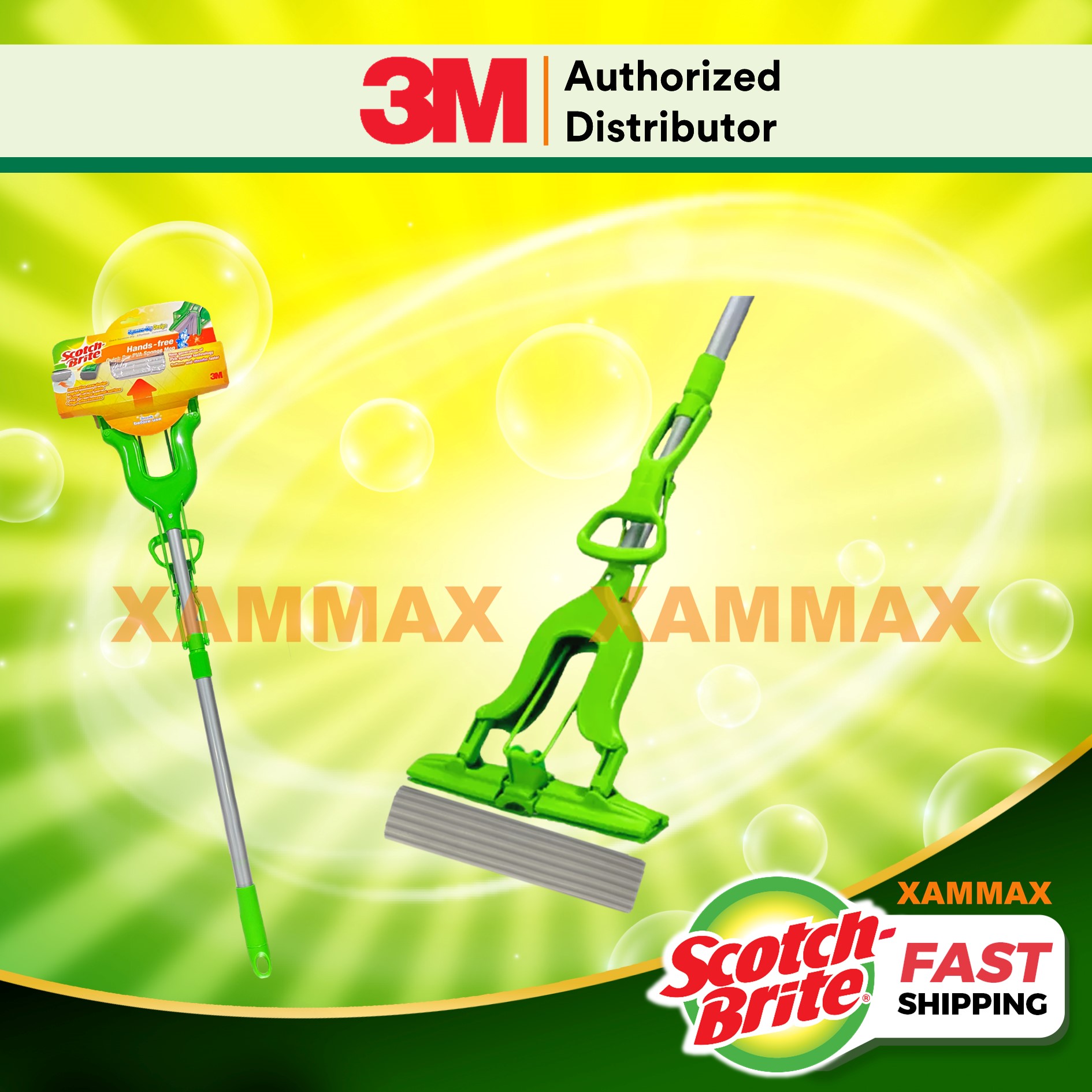3M Scotch Brite - PVA Sponge Mop / Butterfly Mop High Absorption Wipe ...