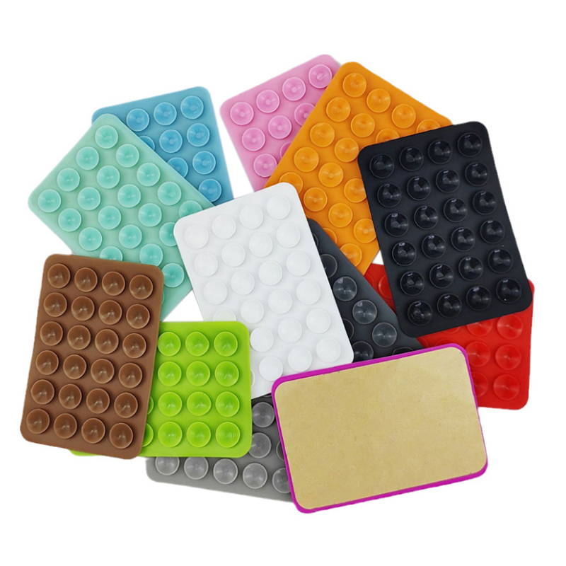 Rectangle Silicone Suction Cup Phone Mount Mini Suction Sticker Mount ...