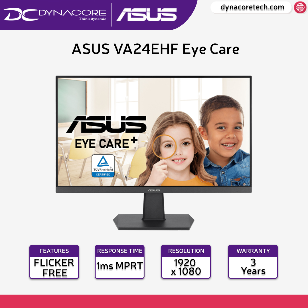 ASUS VA24EHF Eye Care Gaming Monitor - 24-inch, IPS, Full HD, Frameless ...