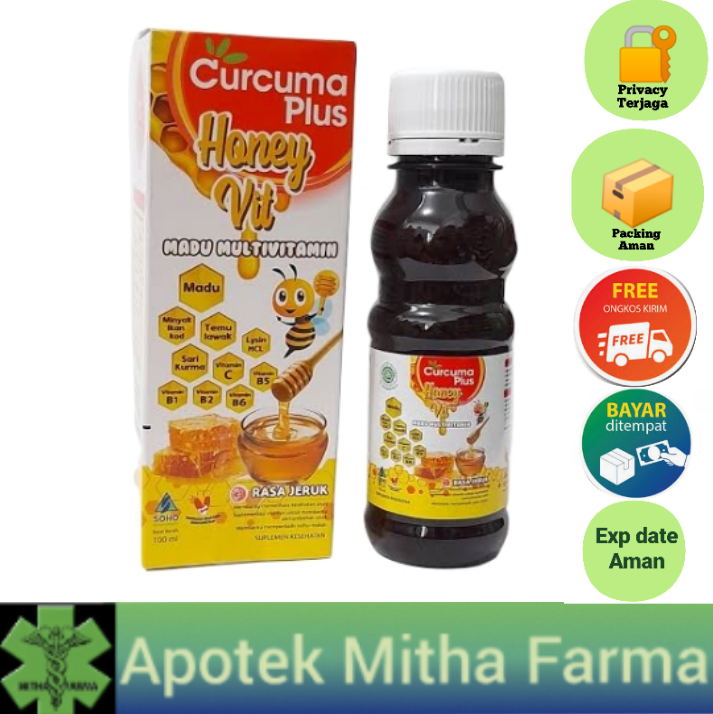 Curcuma Plus Honey Vit - Multivitamin Madu Rasa Original 100ml | Lazada ...