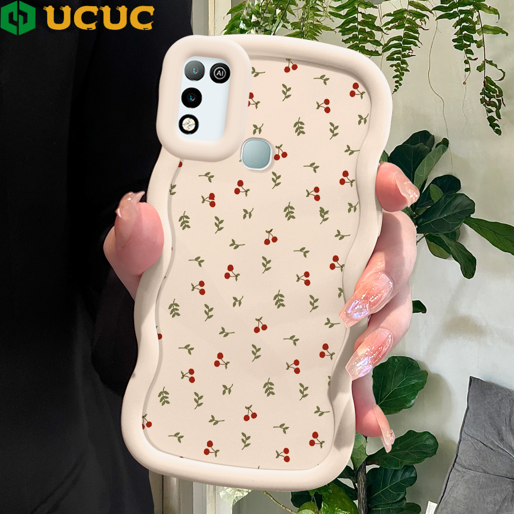 UCUC for Infinix Hot 10 Play Hot 11 Play Back Cover Little Red Cherry ...