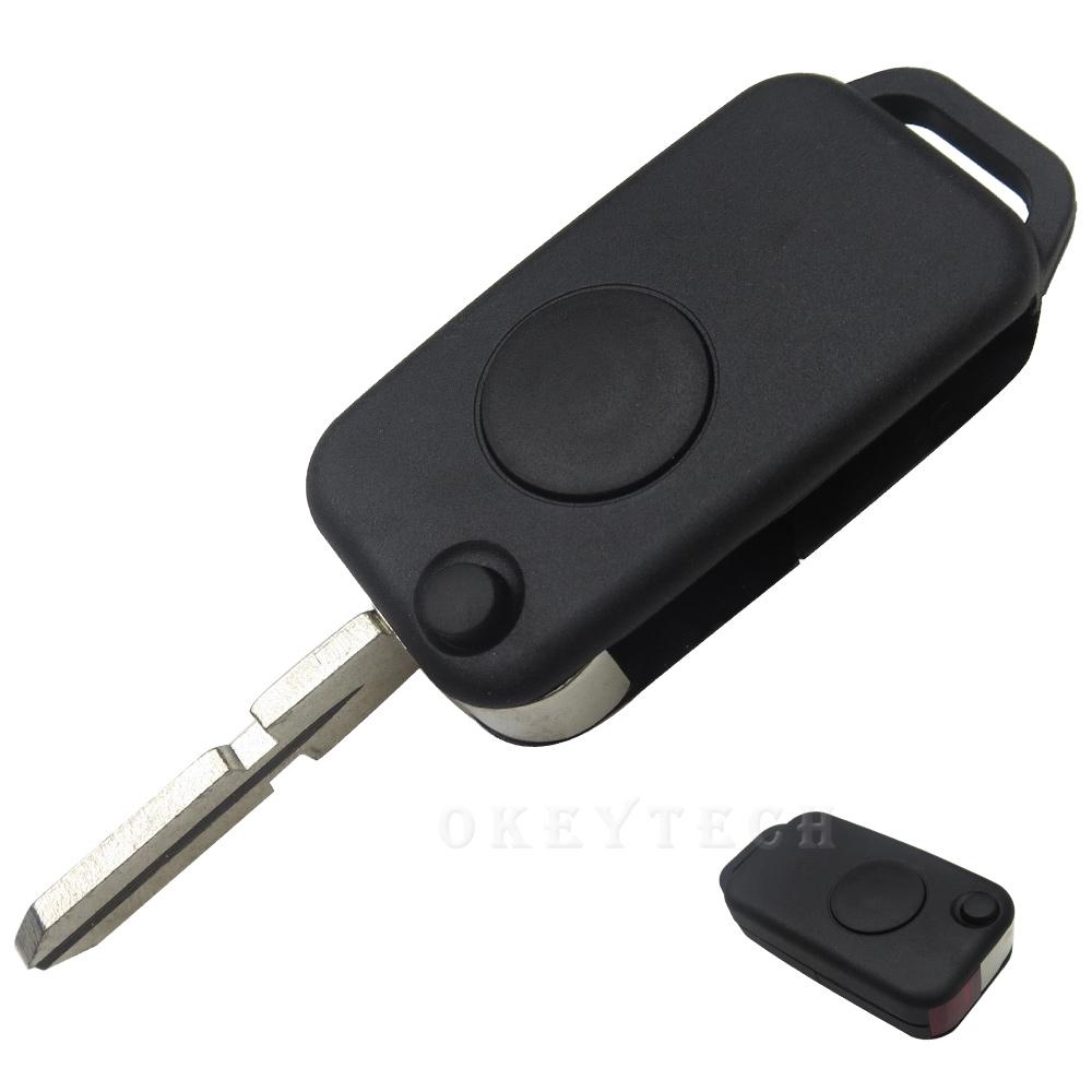 Folding Remote Key Shell 1 Buttons For Mercedes Benz W168 W124 W202 ...