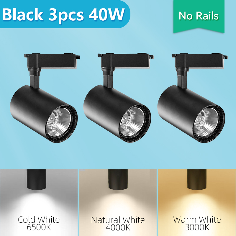 Led Track Light 220V COB Track Lamp Ceiling Light Spotlight 12W 20W 30W ...