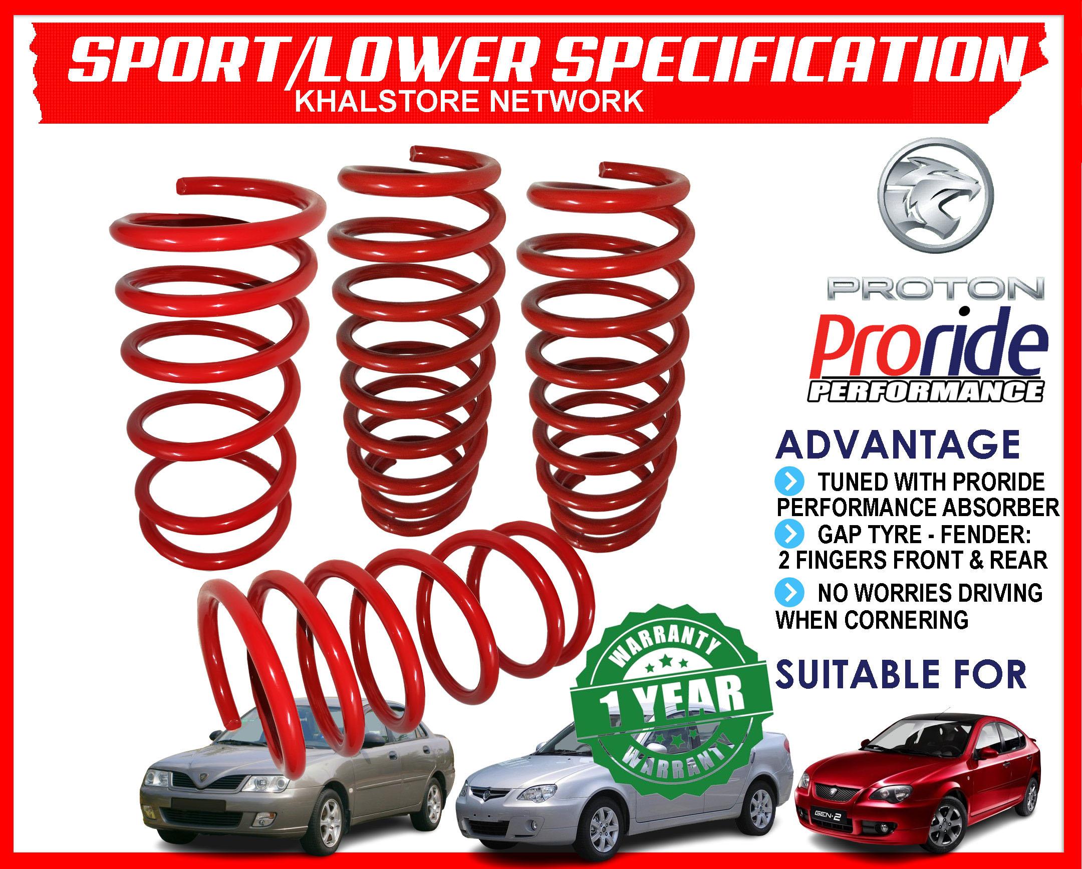 Proride Proton Waja 1.6L Sport Spring Performance Wira Gen2 Persona 1.6 ...