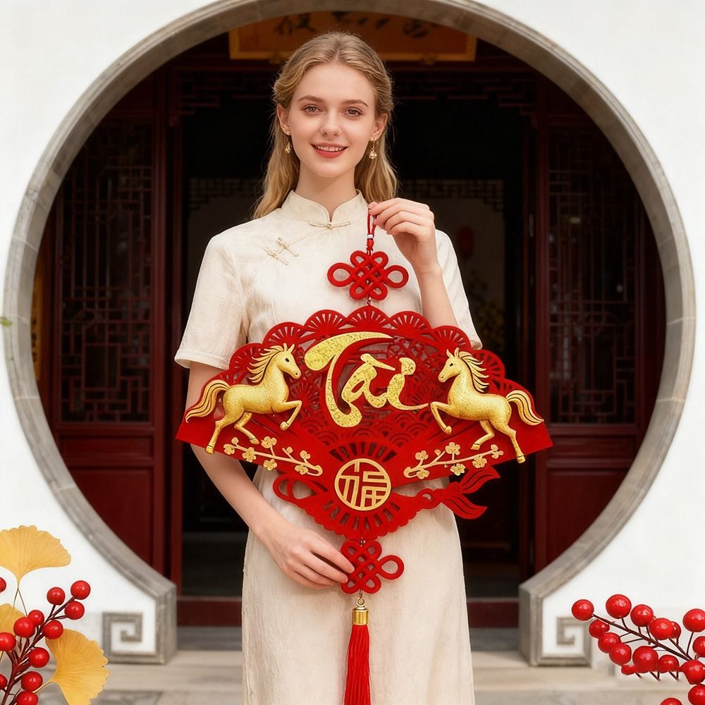 Gift 2026 Horse Spring Festival Hanging Ornament Tassel Vietnamese ...