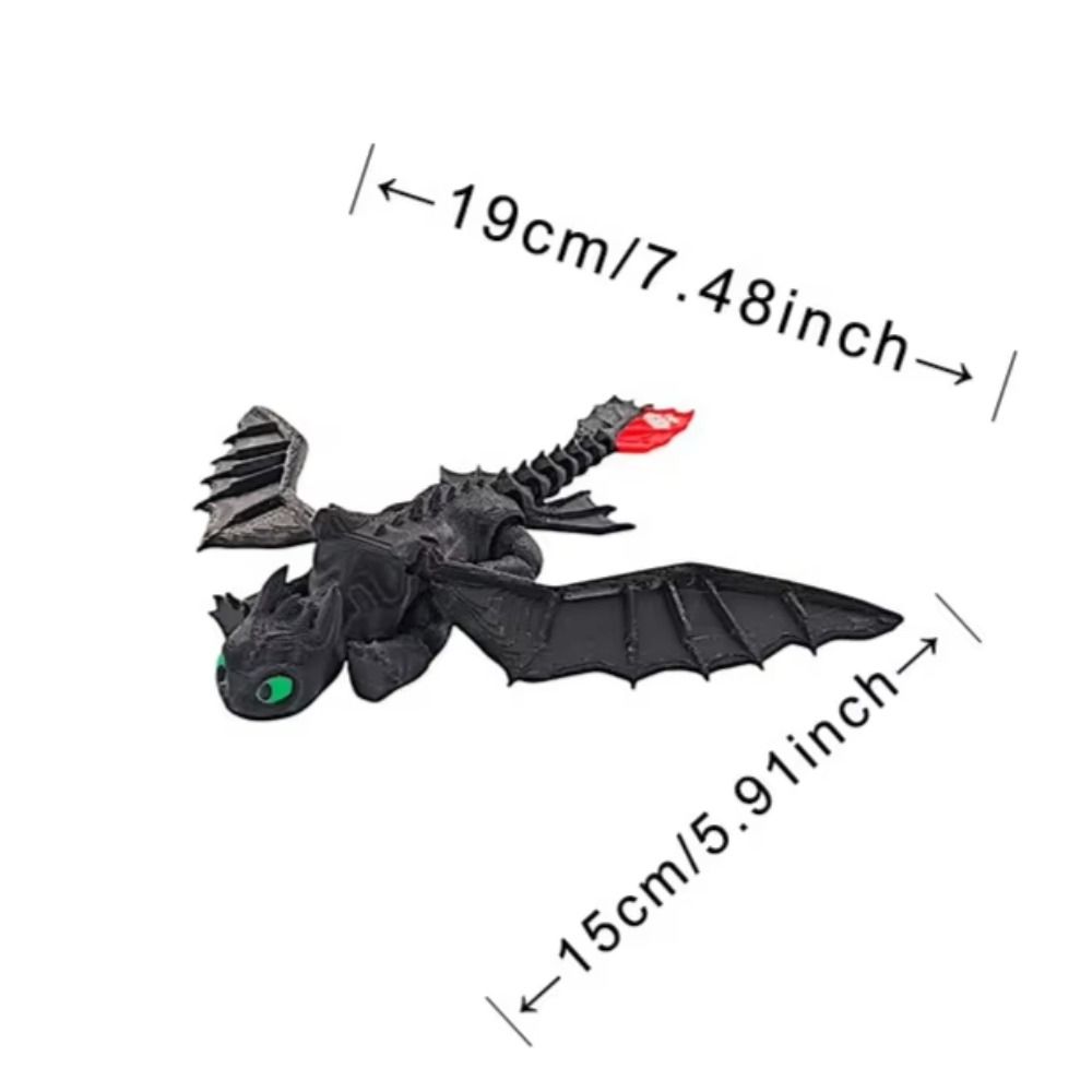 Trendy Toy Cartoon 3D Toothless Dragon Figure Cute Lovely Night Fury ...