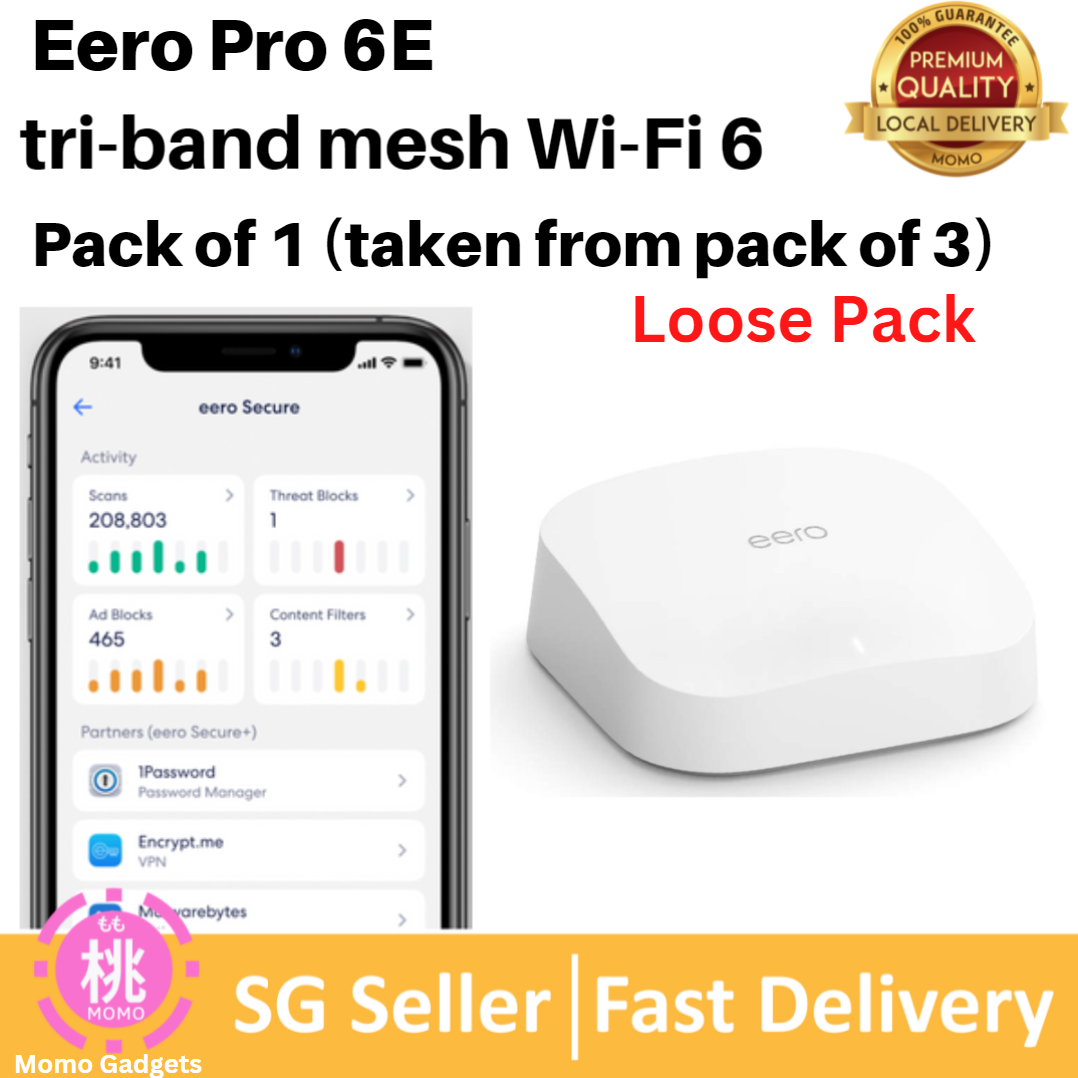 Amazon eero Pro 6E / eero Pro 6 tri-band mesh Wi-Fi 6 router with built ...