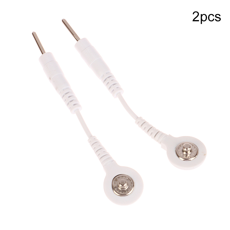 2PCS Electrode Lead Wire Connecting Cables Plug 2.0mm Snap 3.5mm Male ...