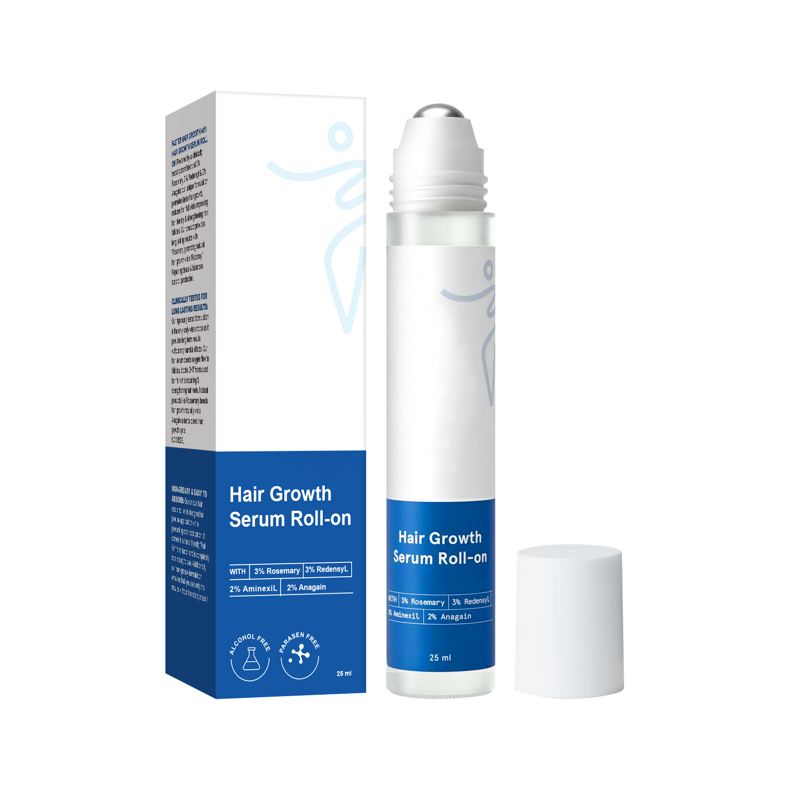 Hair Growth Serum Roll-On – 25ml | With 3% Rosemary Redensyl ...