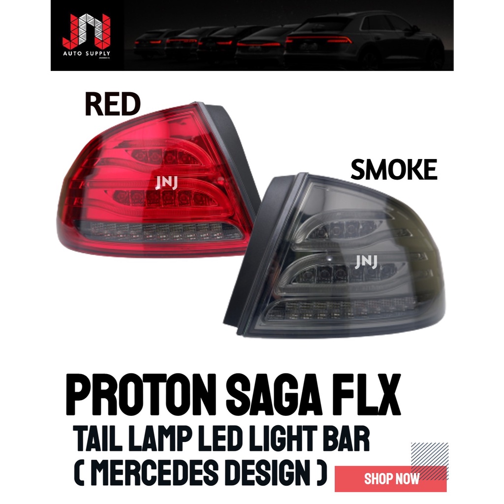 Proton saga flx tail lamp led light bar mercedes design | Lazada