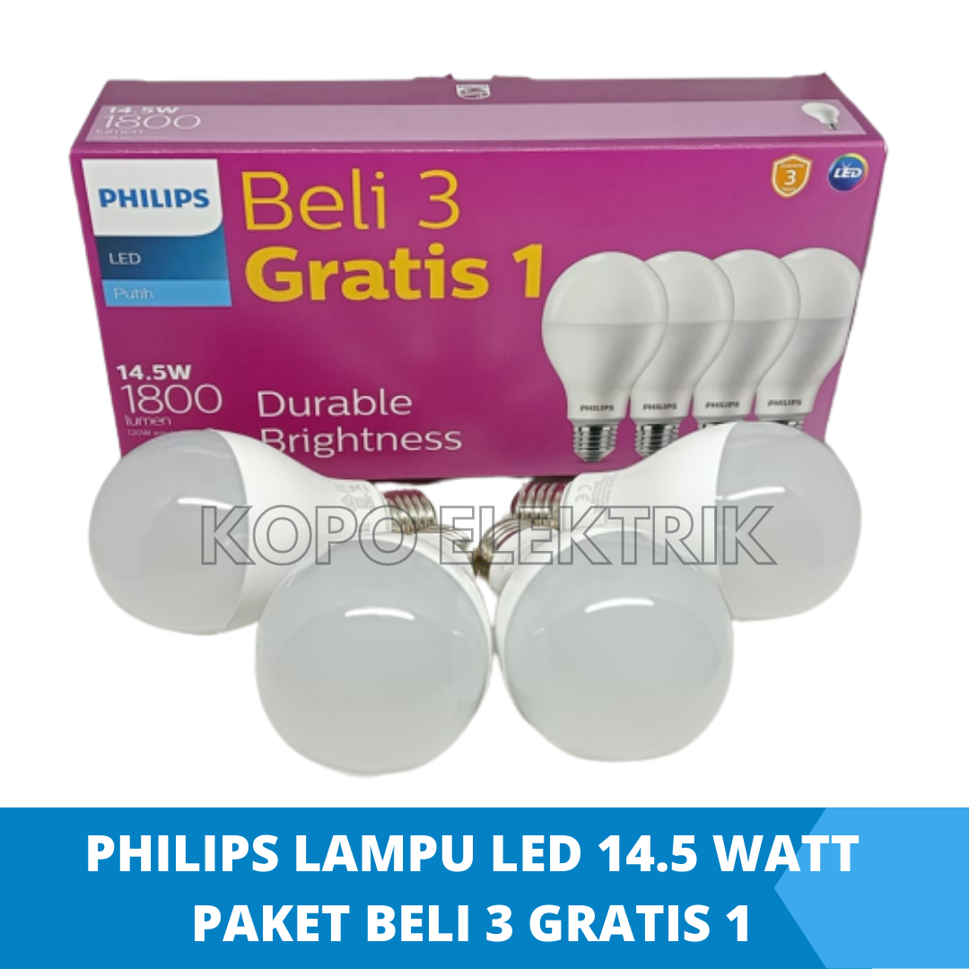 Lampu Led Philips 14.5w Paket Beli 3 Gratis 1 | Lazada Indonesia
