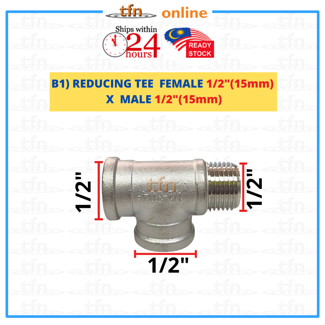 STAINLESS STEEL SUS304 ELBOW ,SOCKET,NIPPLE,TEE 1/2''(15mm) -3/4''(20mm ...