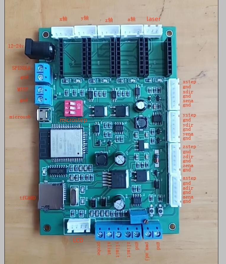 4 Axis Cnc Controller Breakout Board Cnc Laser Engraving Milling ...