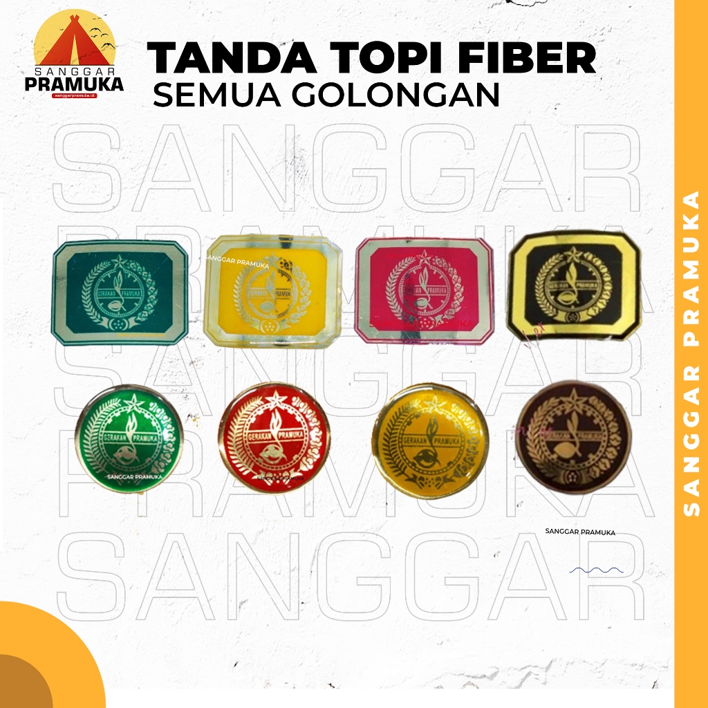 Tanda Topi Fiber / Tanda Topi Pramuka / Tatop Pramuka / Tanda topi ...
