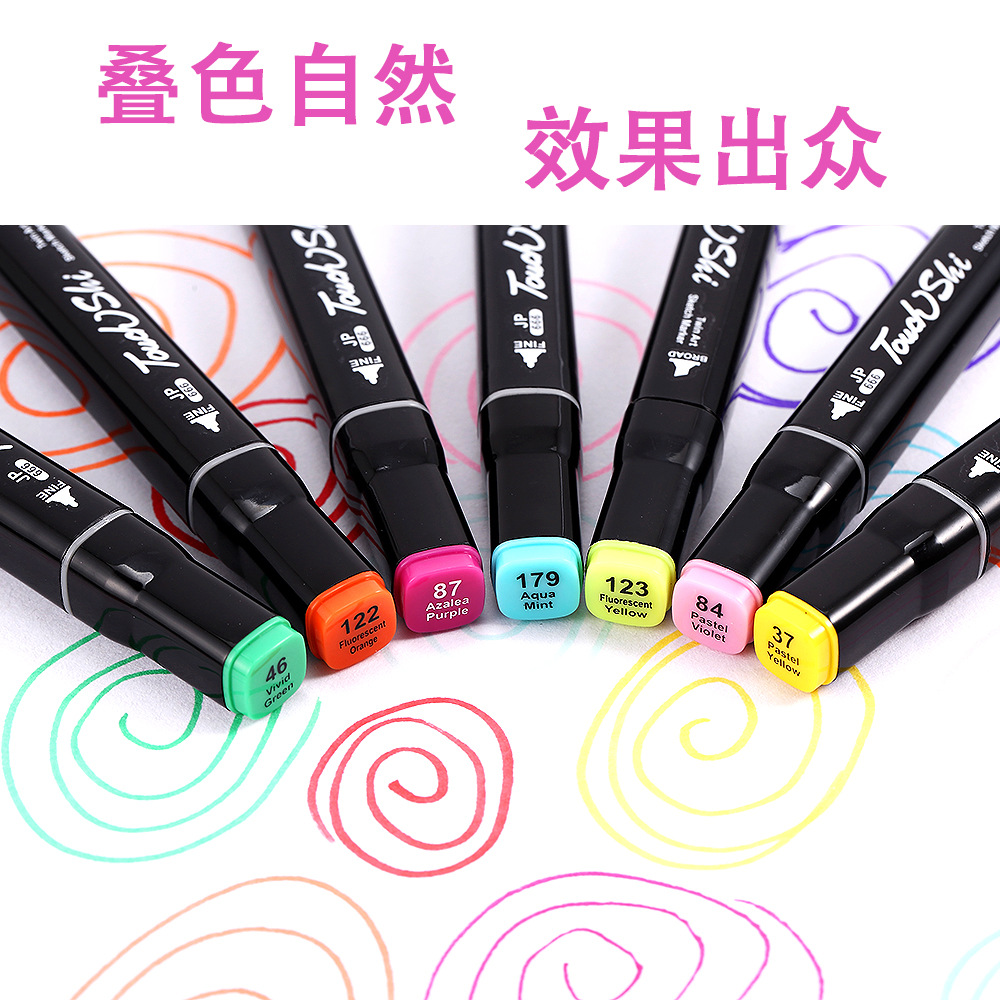 【Special Promotion】Touch double-headed marker pen suit alcohol oily ...