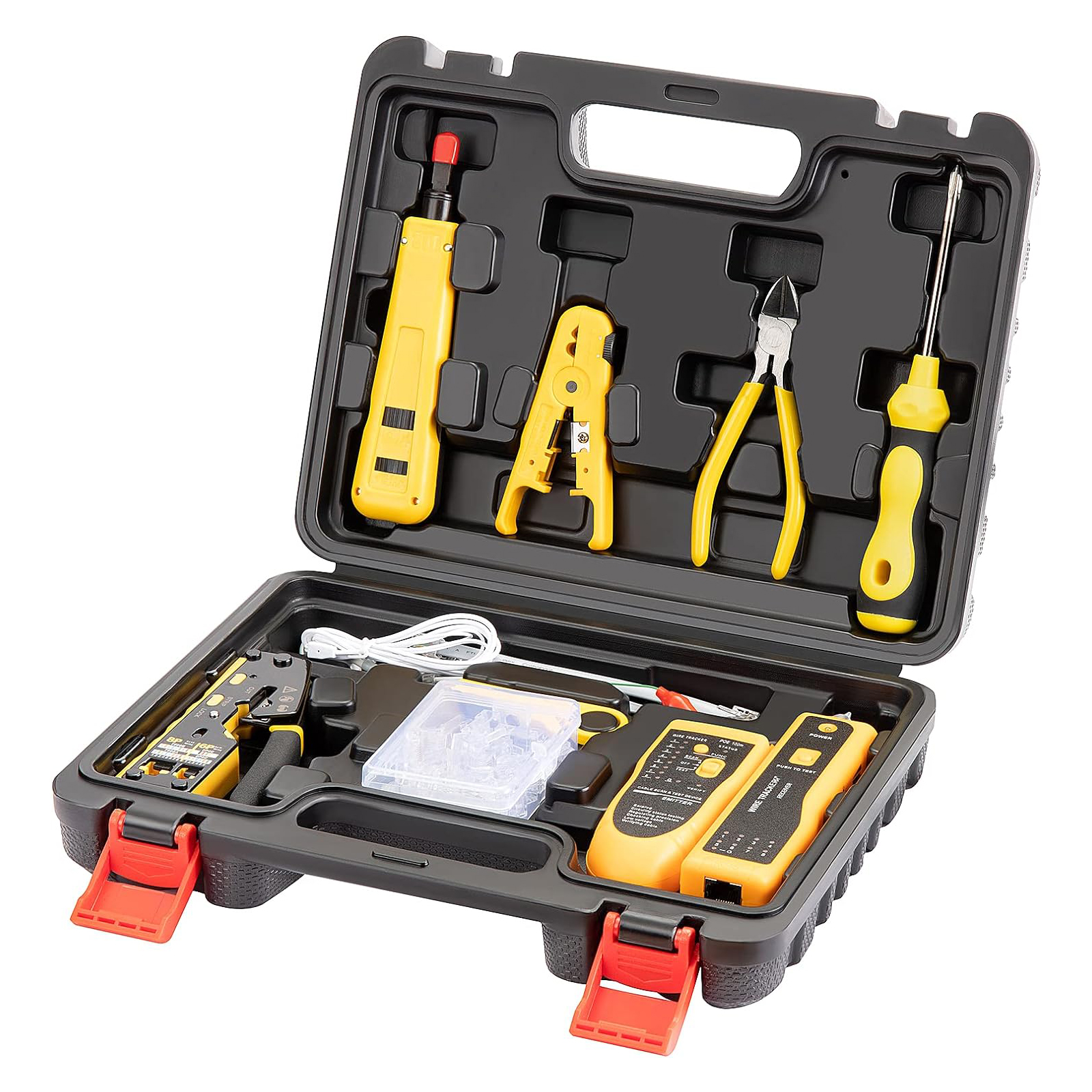 ZoeRax Network Tool kit, RJ45 Crimp Tool Pass Through Crimper, Wire ...