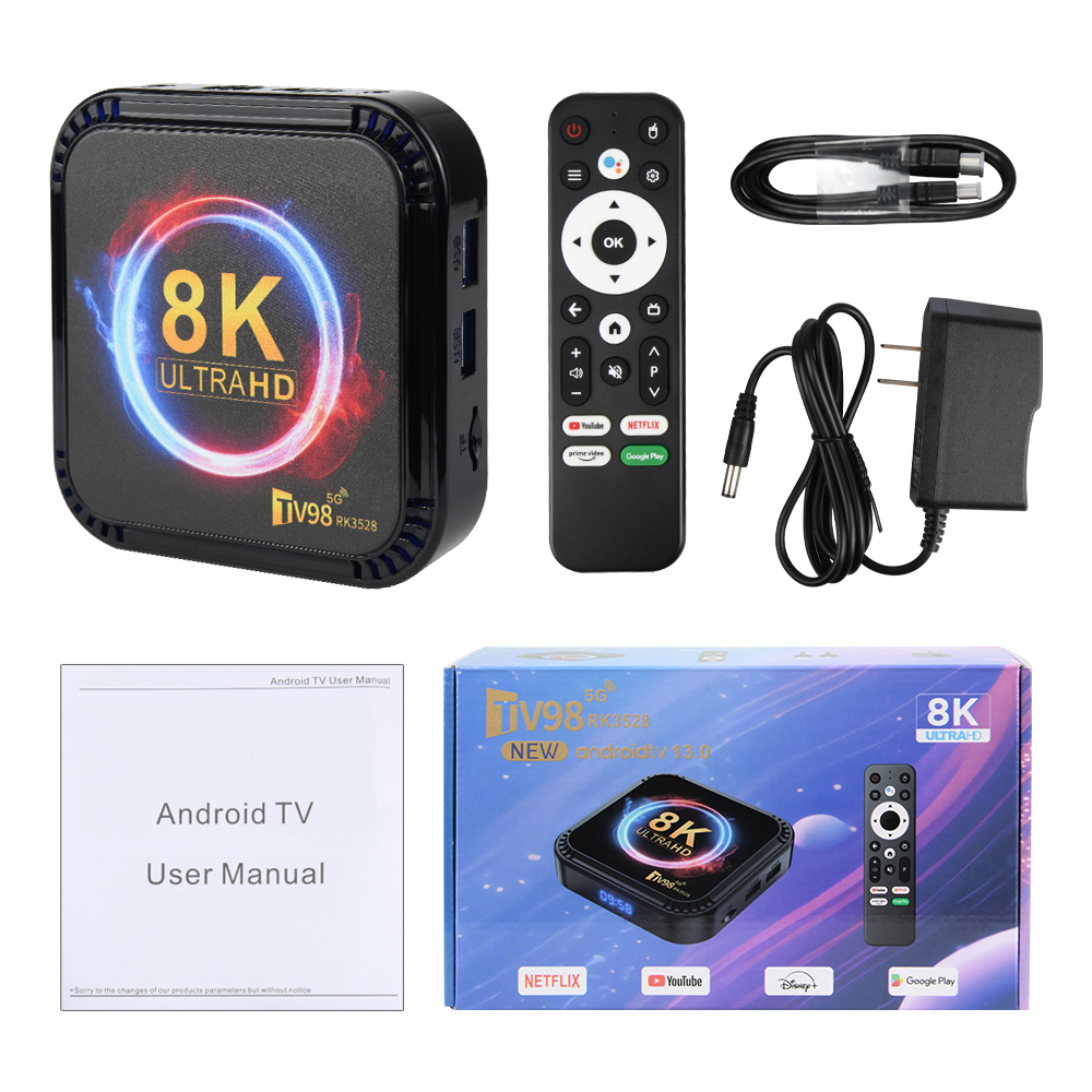 TV98 Smart TV Box Android 13 Box 4GB 64GB Quad Core 8K HD 4G 5G Dual ...