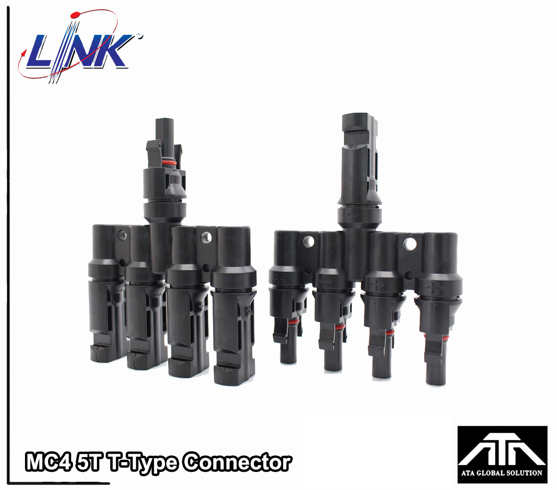 LINK MC4 5T T-Type Connector ข้อต่อแยก 1 ออก 5 สำหรับแผงเซลล์แสงอาทิตย์ ...