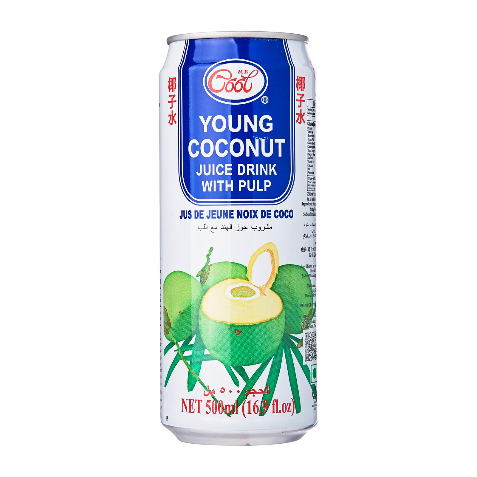 ICE COOL Young Coconut Juice With Pulp 500ML | Lazada Singapore