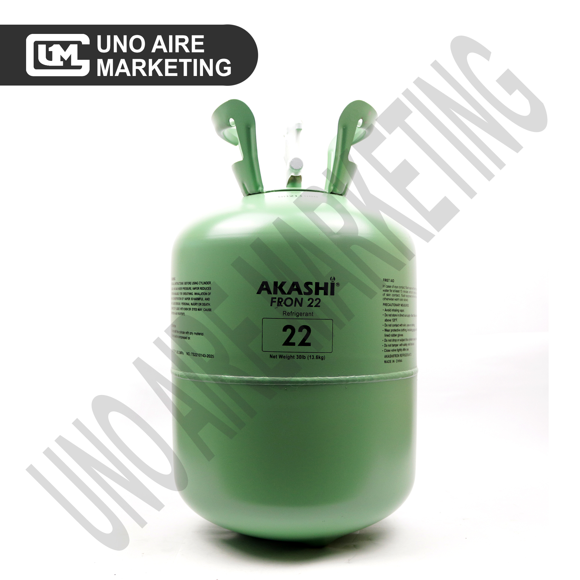 R22 AKASHI Refrigerant Freon (13.6kg) ORIGINAL TANK SEALED BOXED ...