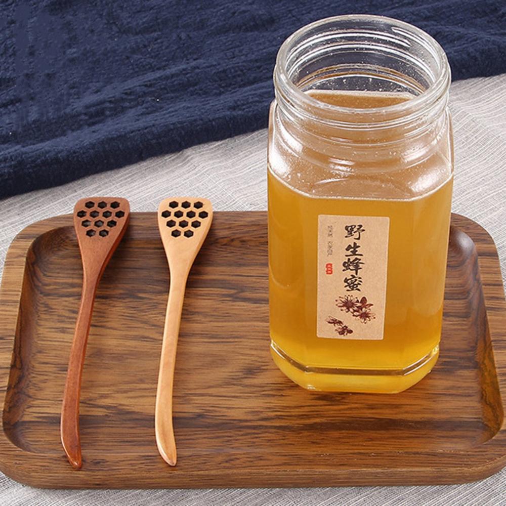 Comb Baking Long Handle Wooden Drizzler Handmade Stirrer Spoon Mixing ...