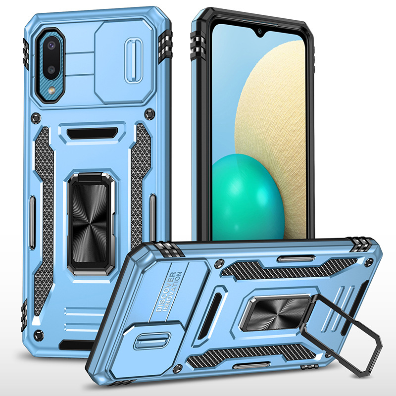 Samsung Galaxy M02 Case,Shockproof Cases Built-in Slide Anti-Scratch ...