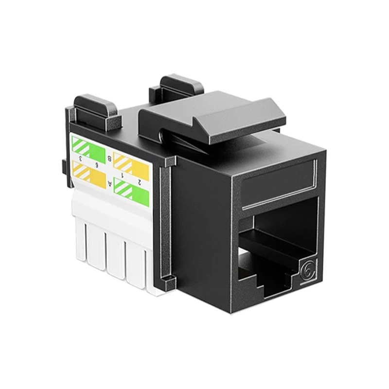 ZoeRax UL Listed RJ45 Keystone Jack, Cat6 Keystone Jacks, 90 Degree Punch Down Keystone Jack ...
