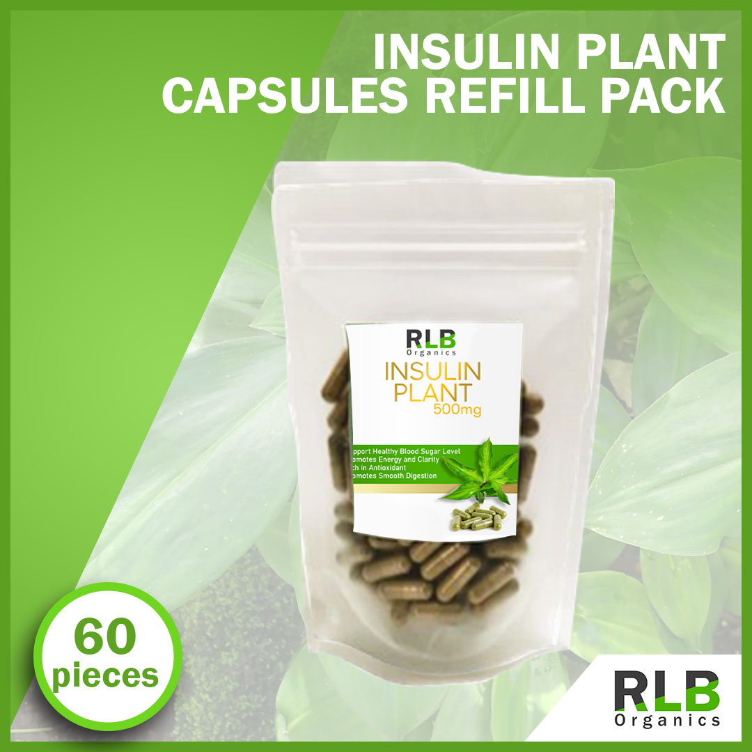 Pure Organic Natural Insulin Plant Capsules Refill Pack (100, 60, 30 ...