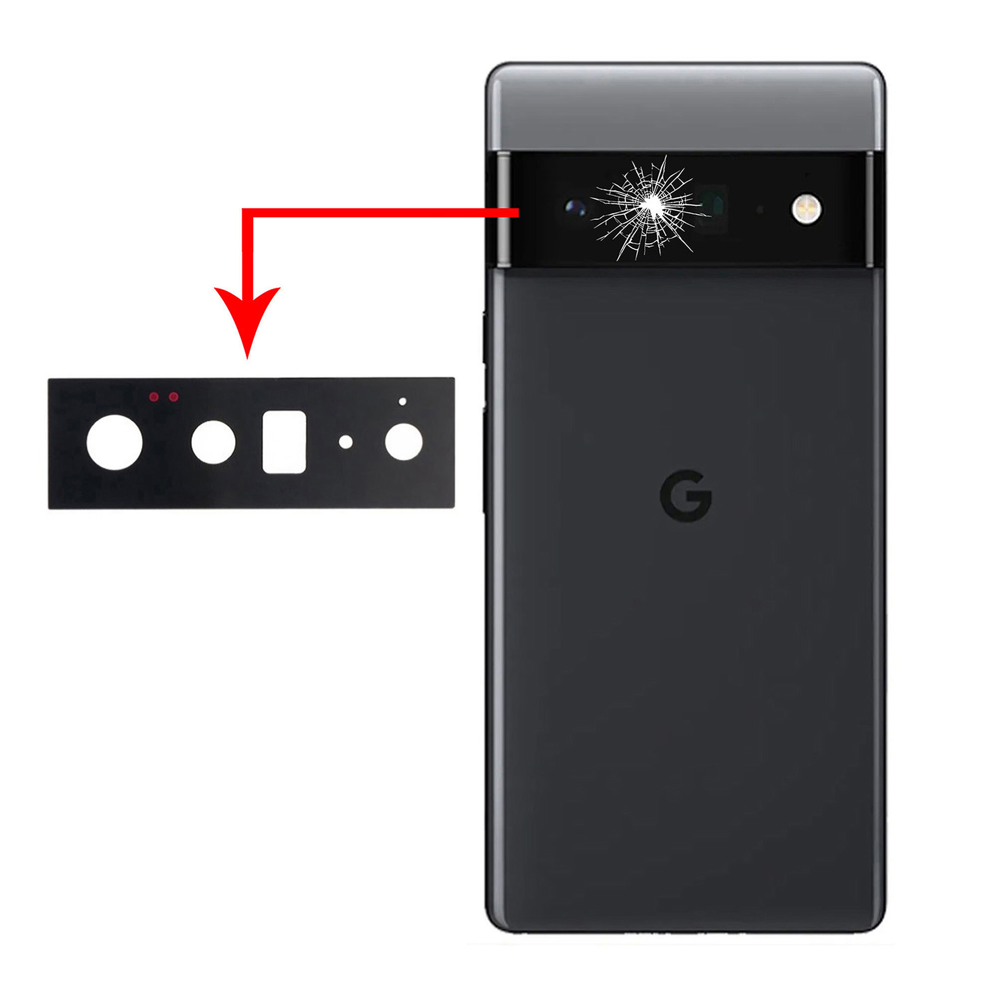 Google Pixel 6 Pro Highly Durable Back Camera Lens Replacement Glass ...