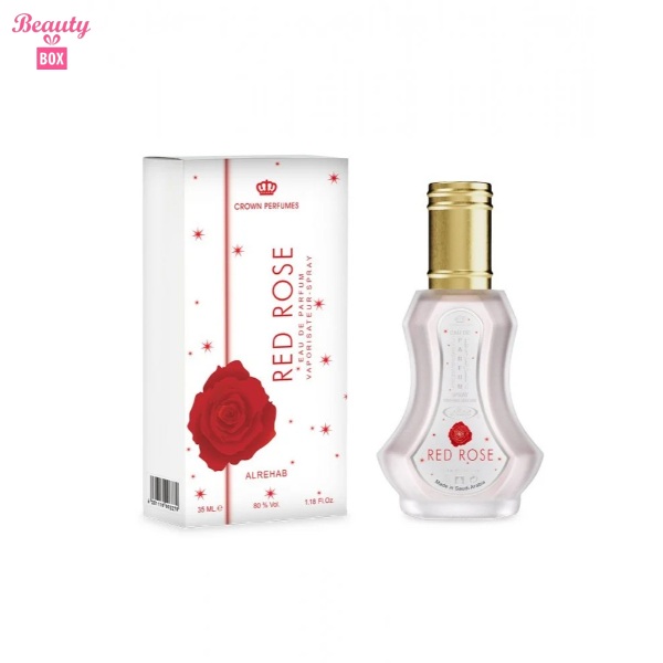 Al Rehab Red Rose EDP Perfume Spray for Men - 35 ml (Made in Saudi ...