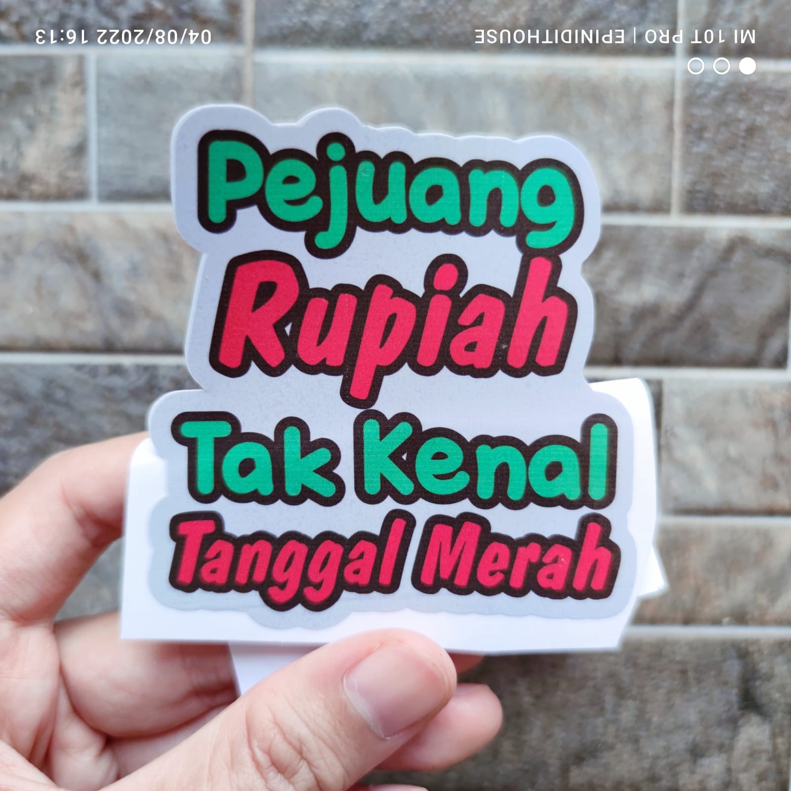 Stiker Kata Lucu Pejuang Rupiah Tanggal Merah Humor Vinyl Motor Laptop | Lazada Indonesia