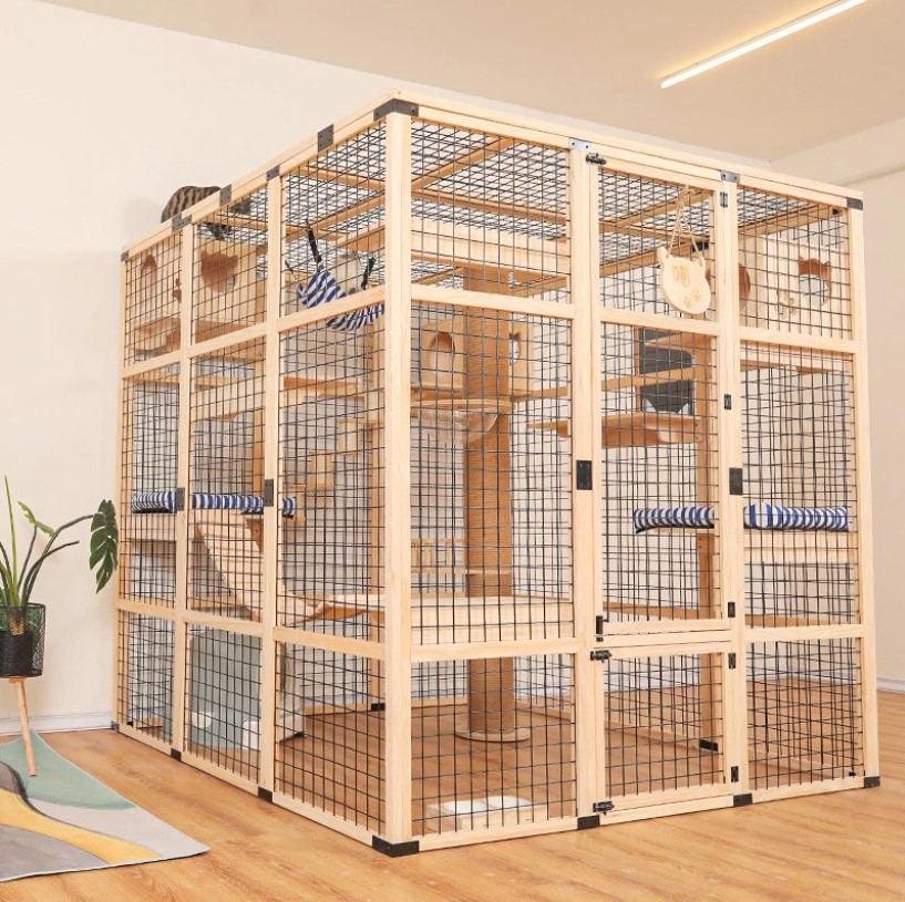 Large Cat Cage Villa Type Extra Large Free Space Home Interior Solid ...