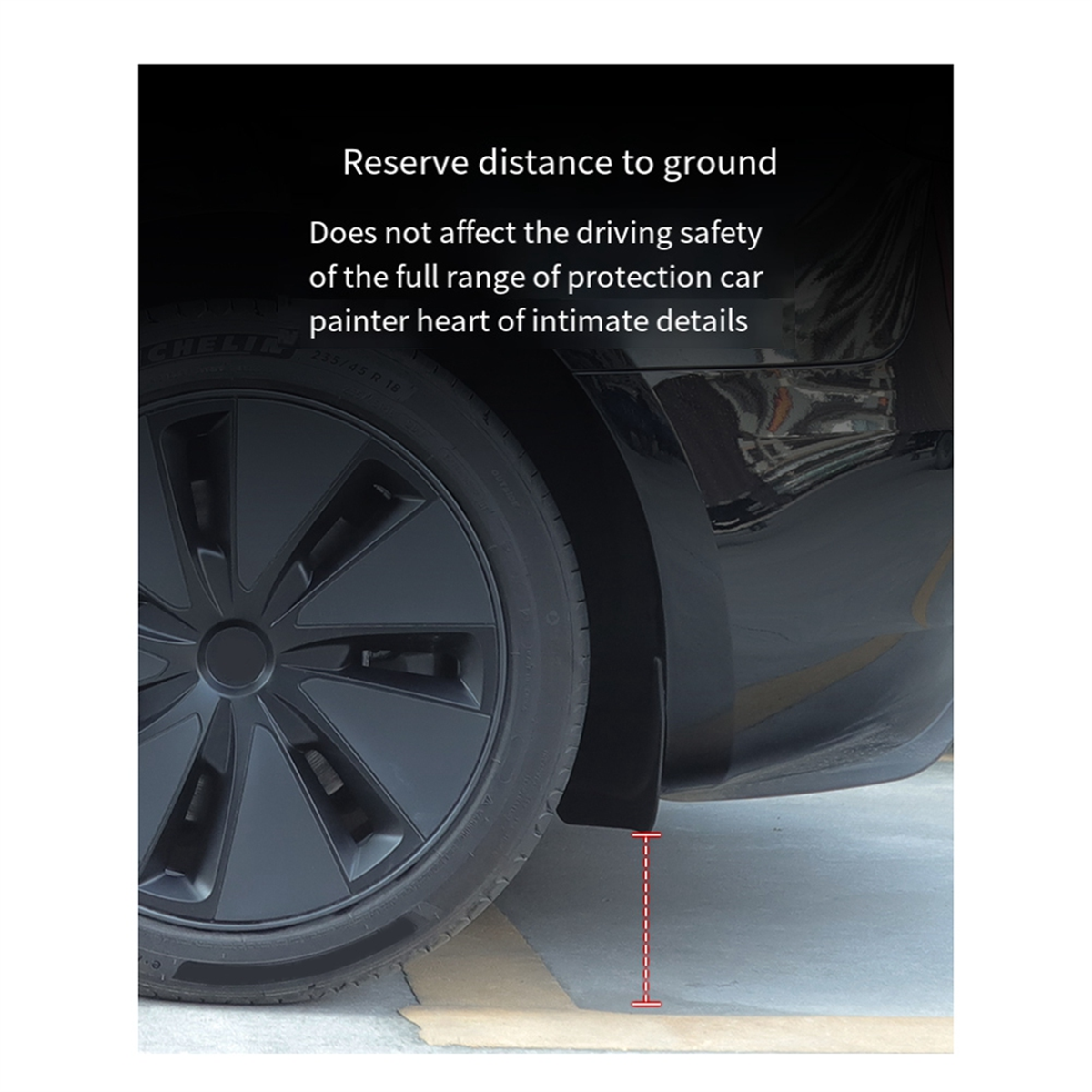 Black TPE for 3+ Front Rear Wheel Splash Guards Official Mud Guard for ...