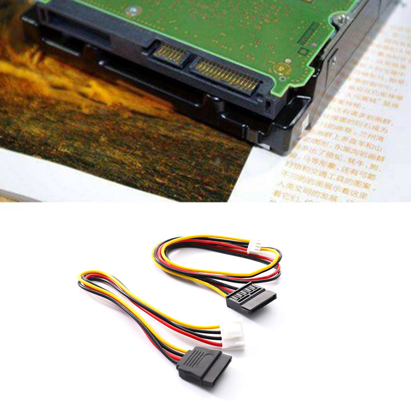 SATA 15 Pin Female To 4 Pin Female FDD Floppy Adapter Hard Drive Power ...