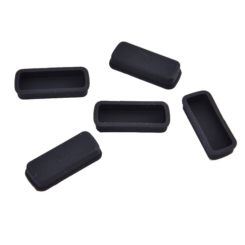 5pcs Protective Cover Rubber Covers Dust Cap For Computer DVI Connector ...