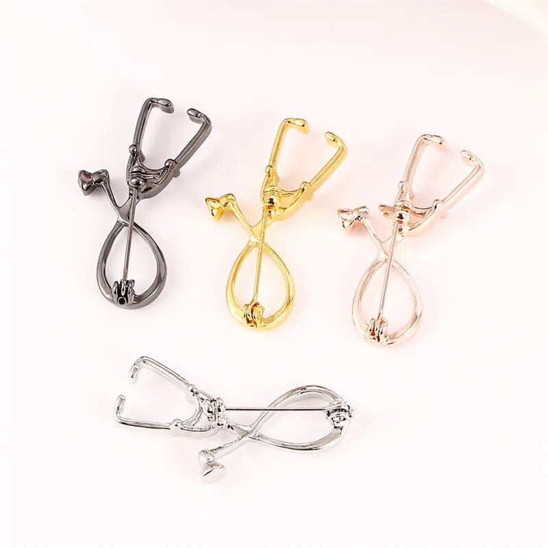 Doctor Nurse Stethoscope Shape Brooch Personality Medical Medicine ...