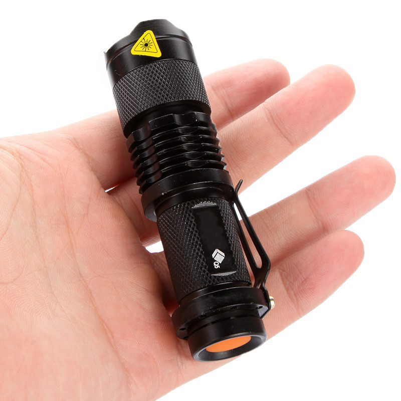 Ultra Bright Mini Led Flashlight Waterproof Q5 2000lm 3 Modes Zoomable ...