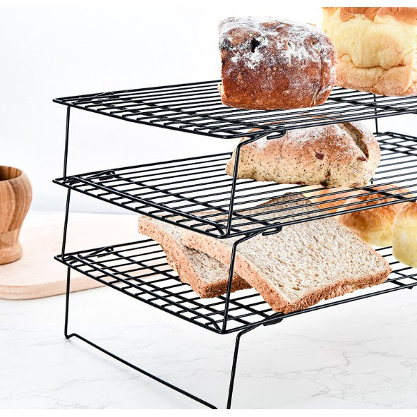 ตะแกรงพักขนม 3ชั้น ขนาด 34*25 ซม ชั้นวางขนม เค้ก 3-Tier Stackable Cooling Rack | Lazada.co.th