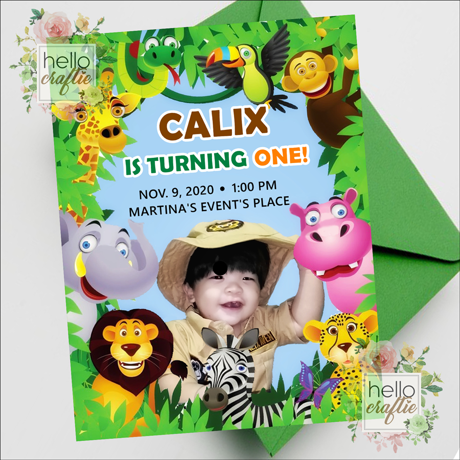 Jungle Safari Theme Birthday Party Invitation Card | Lazada PH