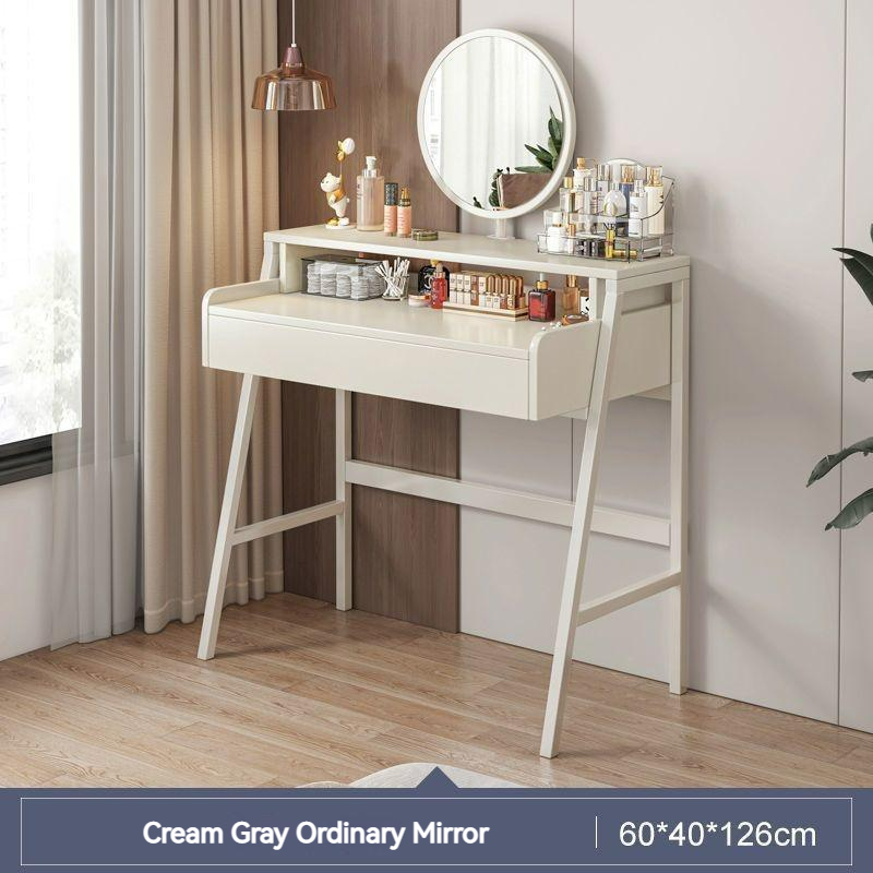 Dressing Table with Led Mirror Bedroom Modern Simple Makeup Table with ...