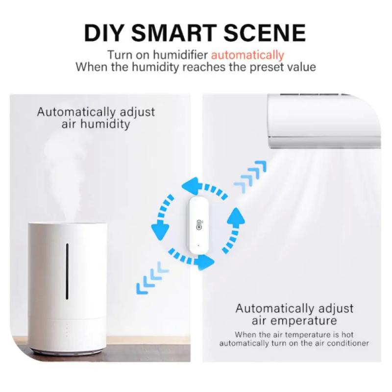 Indoor Wifi Temperature And Humidity Sensor Tuya Smart Home Humidity ...