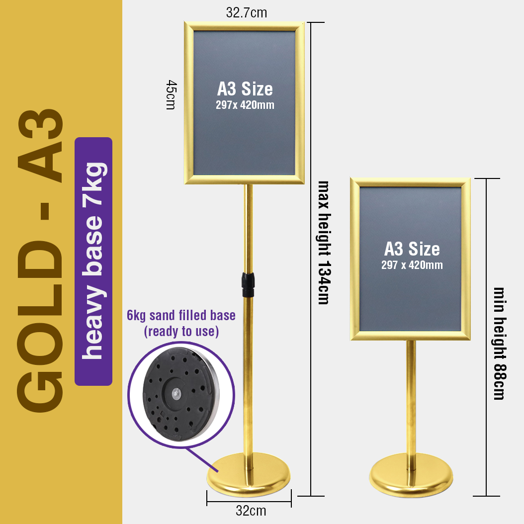 Roxane Stainless Steel Poster Stand | Paper type poster stand | Menu ...