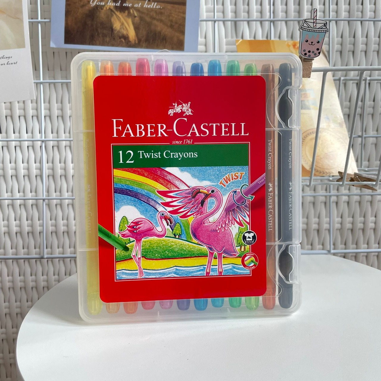 KRAYON FABER CASTELL MODEL TWIST 1 SET ISI 12 PIECE WARNA BEST QUALITY ...