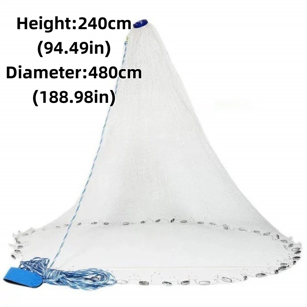 Strong No Circle American Style Fishnet Hand Cast Finger Grid Fishing ...