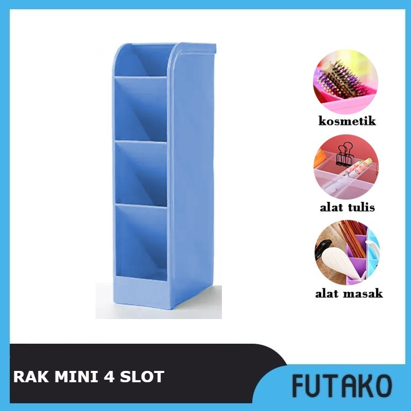 Rak Laci Plastik 4 Slot / Rak Mini 4 Sekat Pulpen Spidol Serbaguna ...
